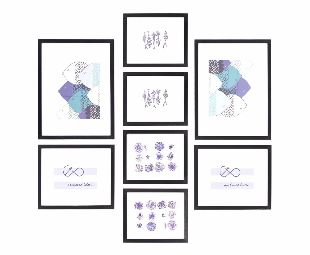 Wall 8 Boxes Photo Frame Home Decor Multi-frame 8 Pcs/set Picture ...