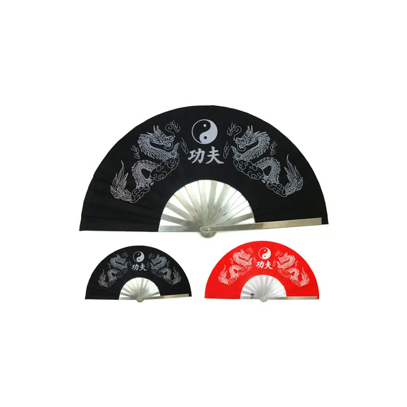 Chinese kung fu fan for martial arts Tai chi pure stainless steel ribs ...