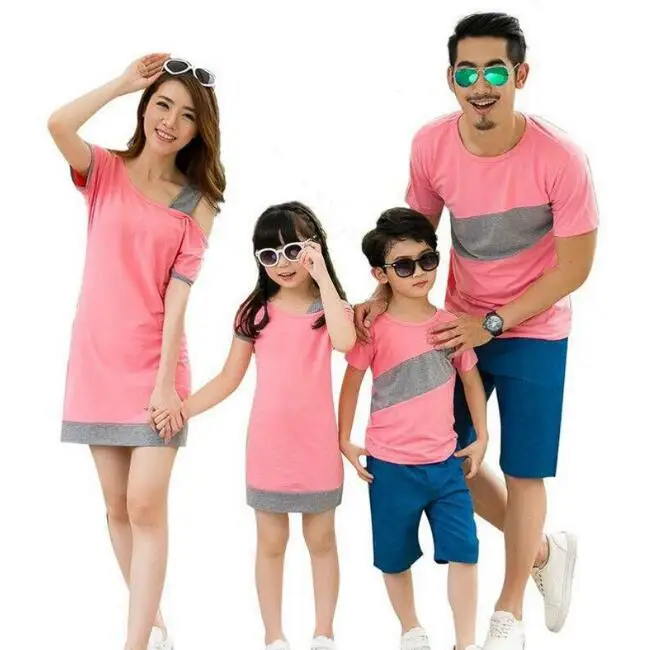 Ropa familiar, camisetas de verano, vestidos a juego para madre e hija ...