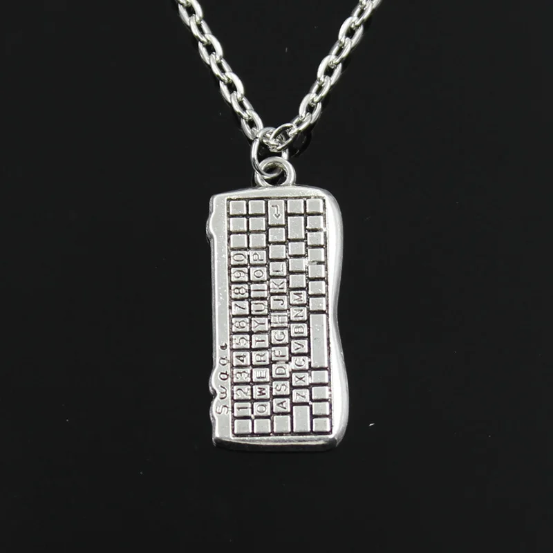 New-Fashion-Computer-Keyboard-Pendants-Round-Cross-Chain-Short-Long ...