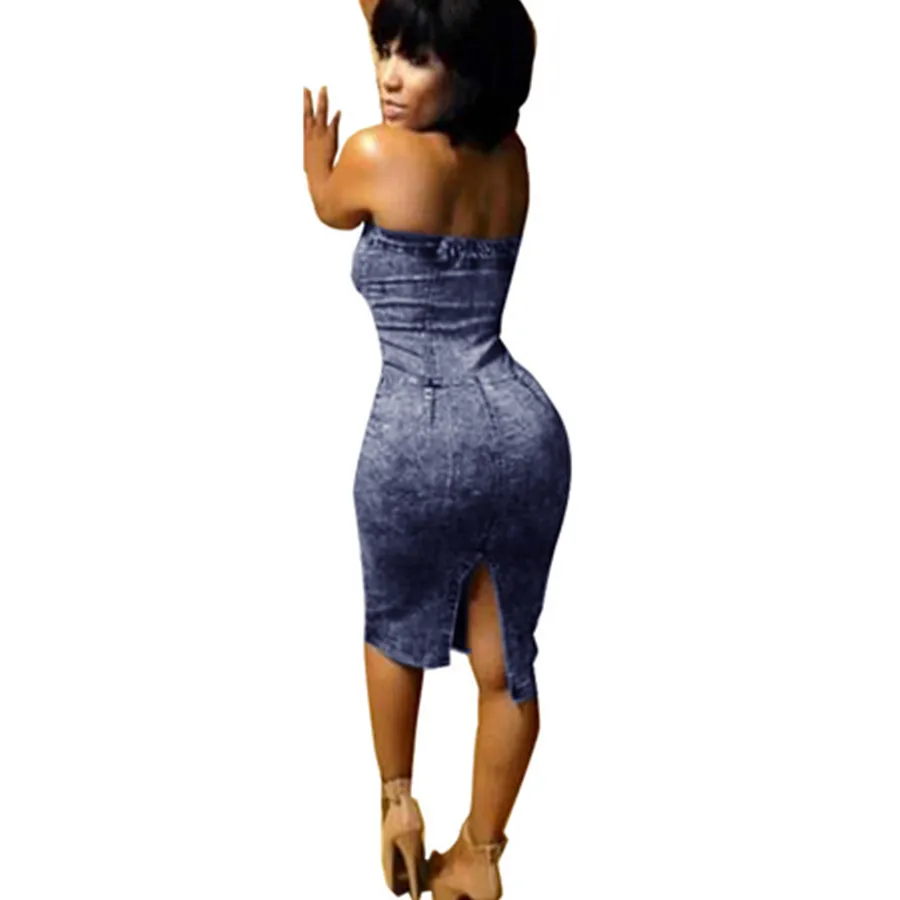 GM223 2015 New Strapless Sleeveless Sexy Dresses Women Night Clubwear ...