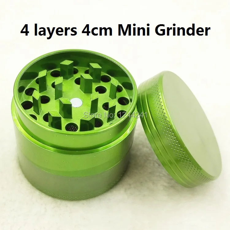 Tragbare 4 schichten 4 cm metall Grinder Tabak Rauchen Set Kräuter ...
