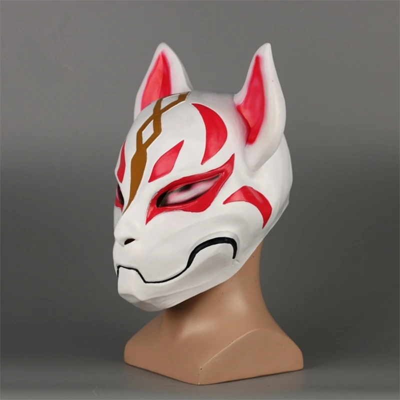 Game Battle Royale Fox Kitsune Mask Cosplay Drift Masks Latex Full Face ...