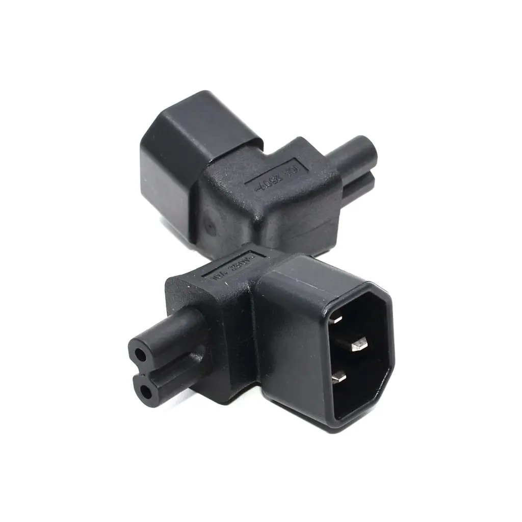 90 Degree Right Angled Iec Angle Iec320 Iec 320 C14 Socket To Iec C7 Ac Power Plug Adapter ...