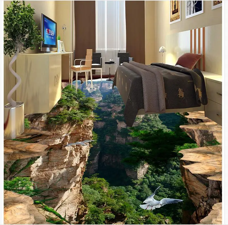 Custom Photo Floor 3d Wallpaper Modern Art Gunsan Stereoscopic 3d Floor ...
