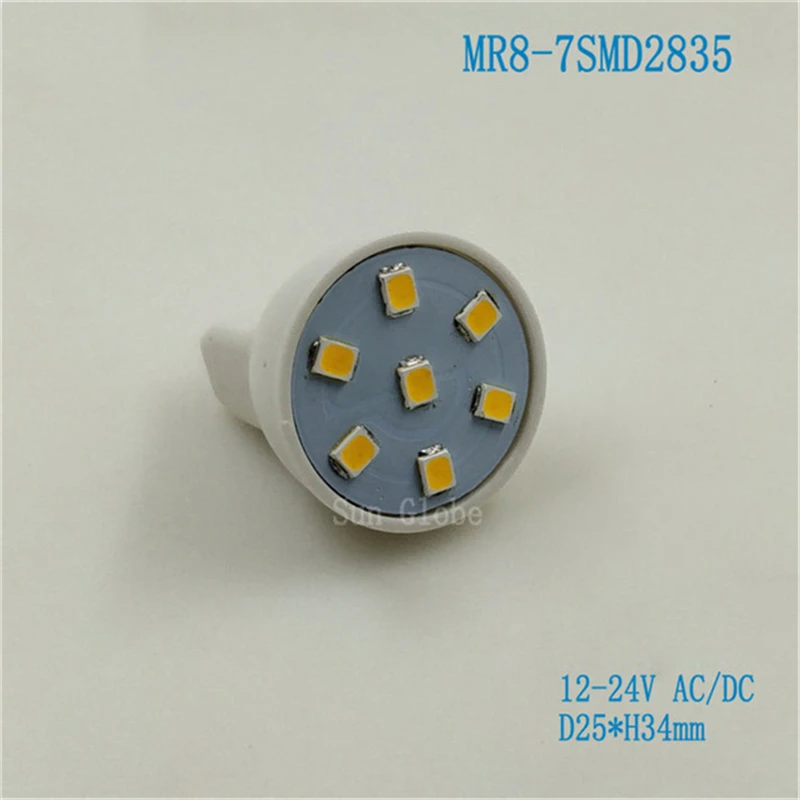 Mr8 Led Light Bulb 2w 3w Ac/dc 12v 12-24v Mr8 Led Lamp 5050 2835 Smd ...