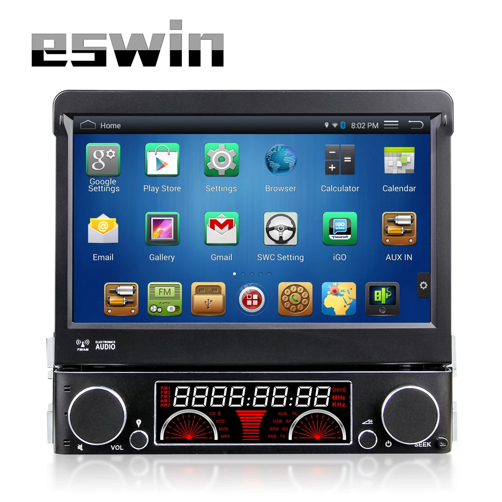 ESWIN Quad Core Android One Single Din 1 Din Car DVD Multimedia Player ...