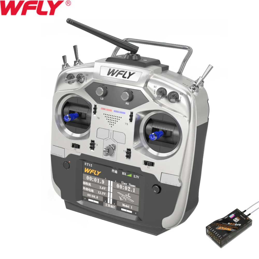 Wfly Et12 2.4ghz Remote Controller 12ch Radio Transmitter With Rf209s ...
