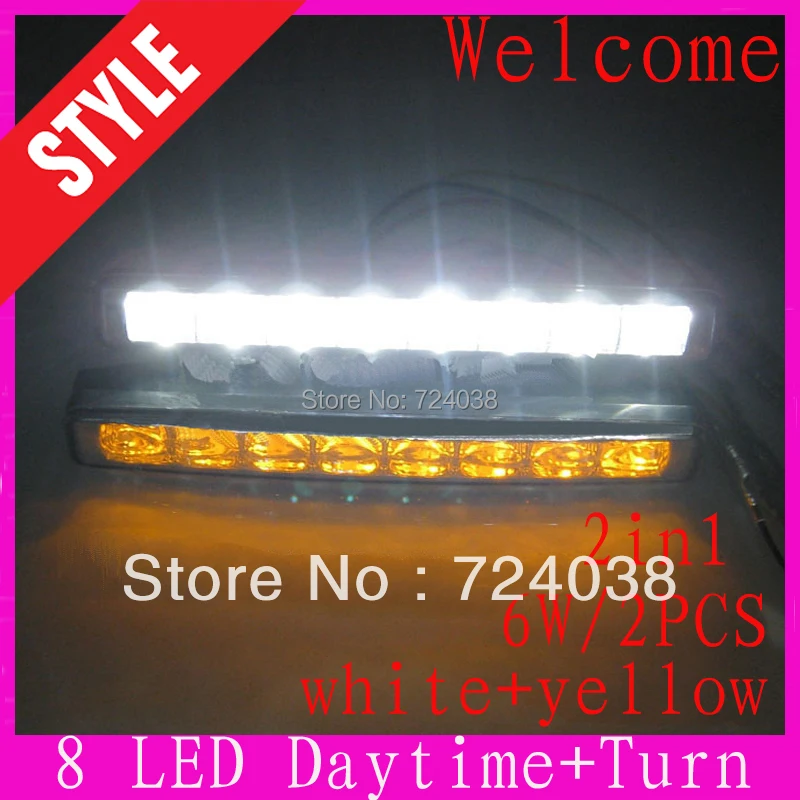 Nieuwe Auto 10W 2*8 E4 Led Auto Dagrijverlichting Bron Drl ...
