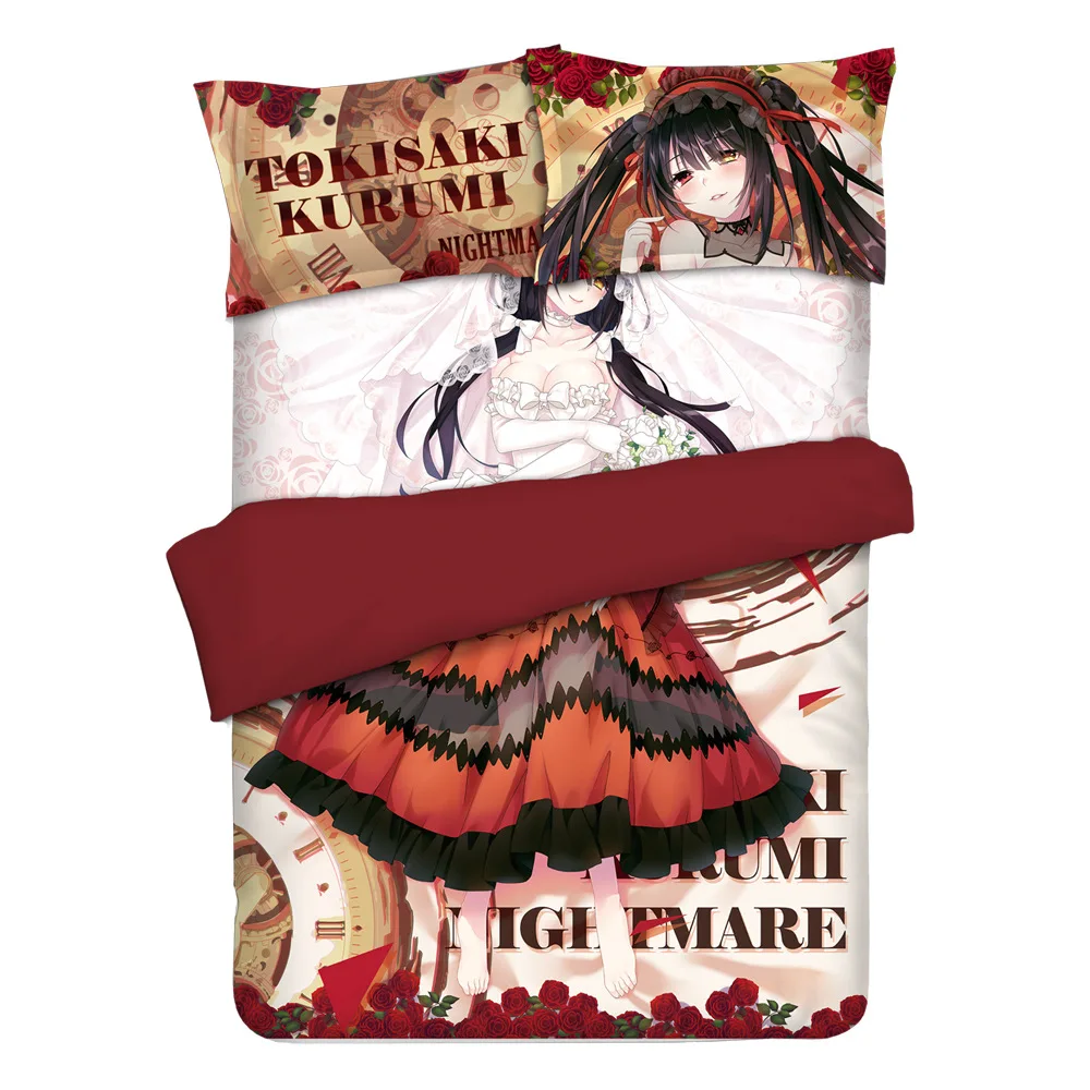 Anime Date A Live Nightmare Tokisaki Kurumi Otaku Bedding Linen Bedding ...