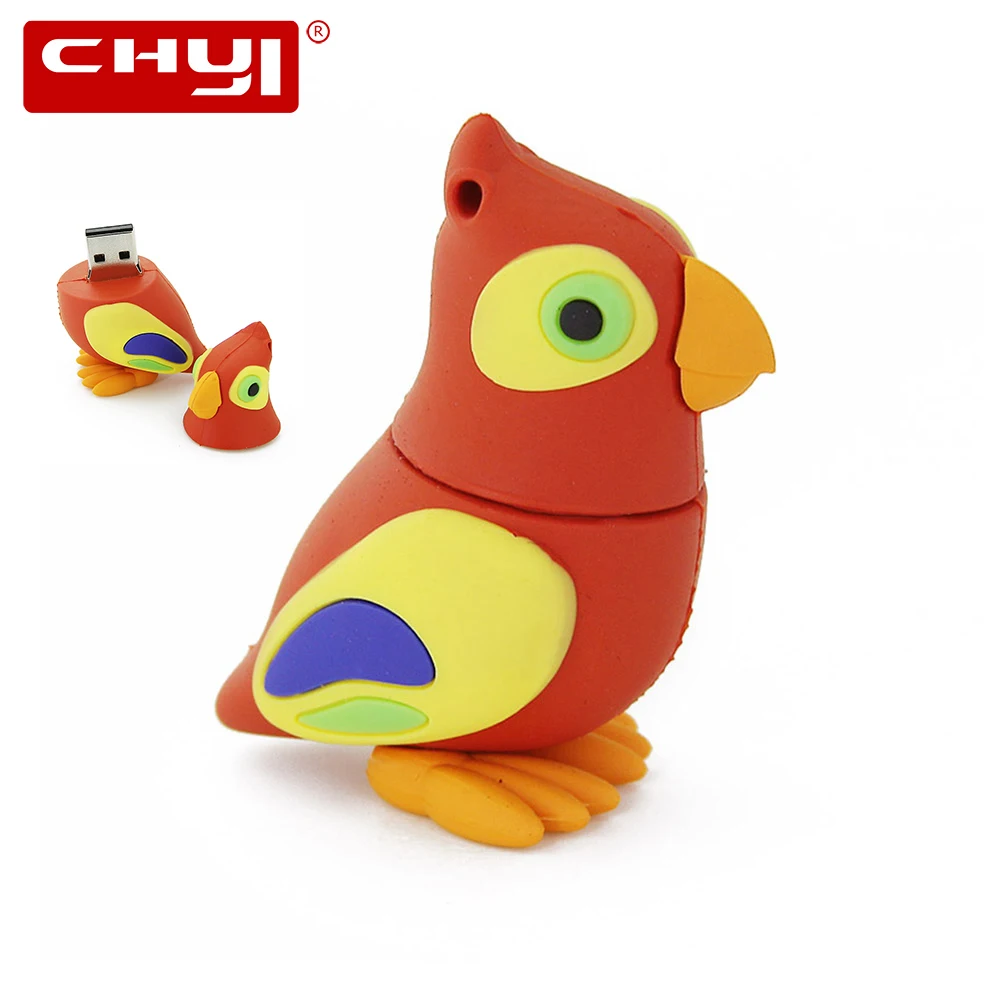 CHYI cute Parrot pendrive cartoon bird usb flash drive 32gb 16gb 8gb ...
