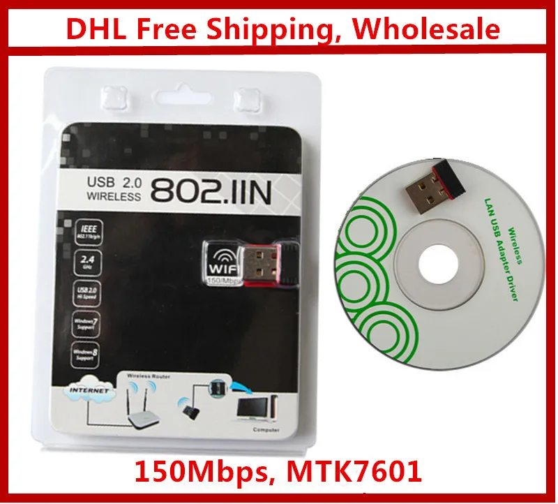 Mini USB WiFi Adapter 150Mbps MTK 7601 Chipset Wi Fi Dongle High Gain ...