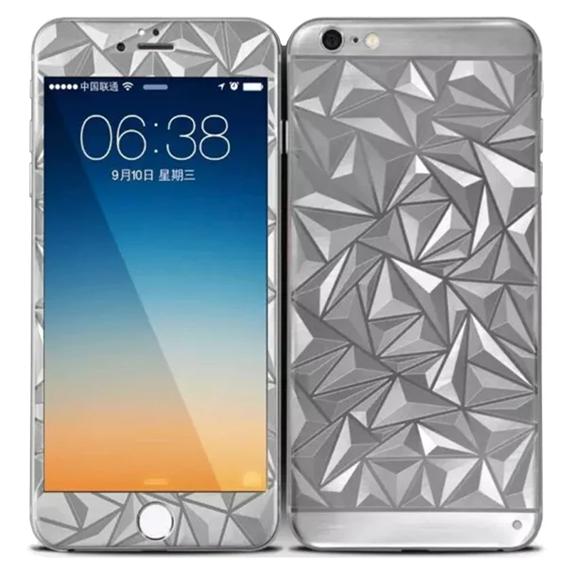 for iPhone 6 6S 6Plus Tempered Glass + 3D Plating Carbon Fibre Full ...