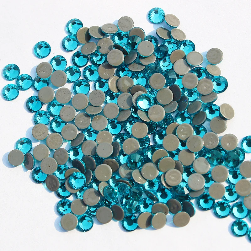 Iron On Hotfix Rhinestones Glass Stones Blue Zircon Ss6 To Ss30 ...