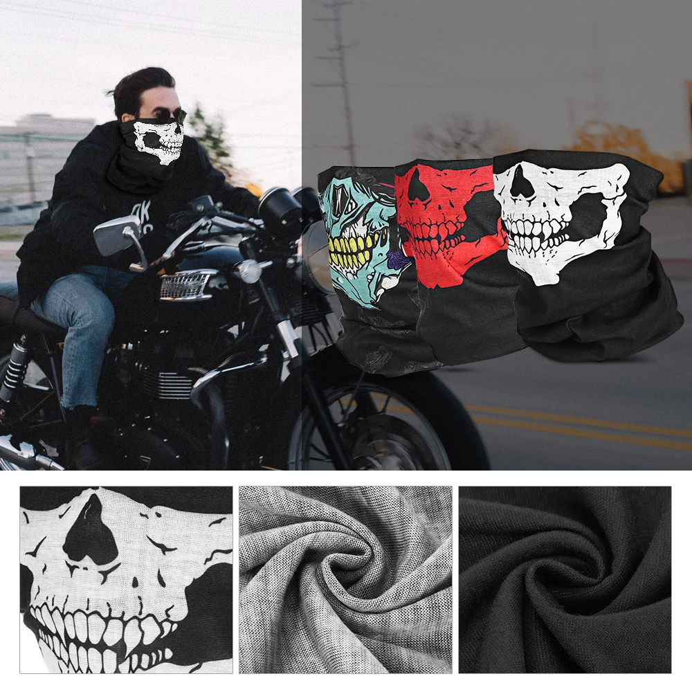 BDL 001 Motorcycle Face Mask Skull Headscarf Half face for Outdoor ...