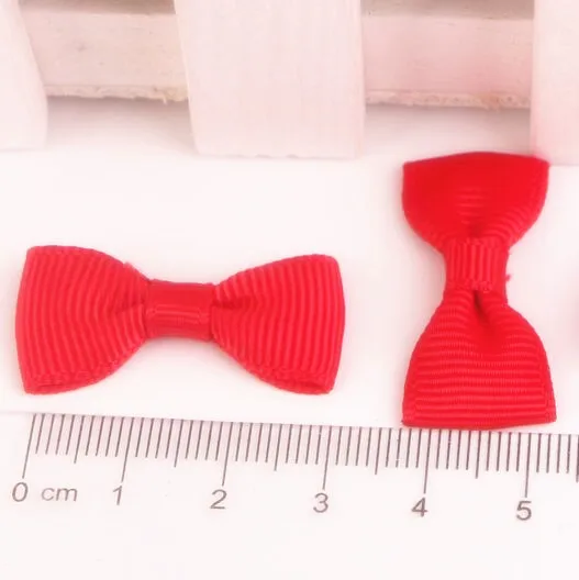 Mini lazos de cinta de grogrén de poliéster rojo, accesorio de ropa ...