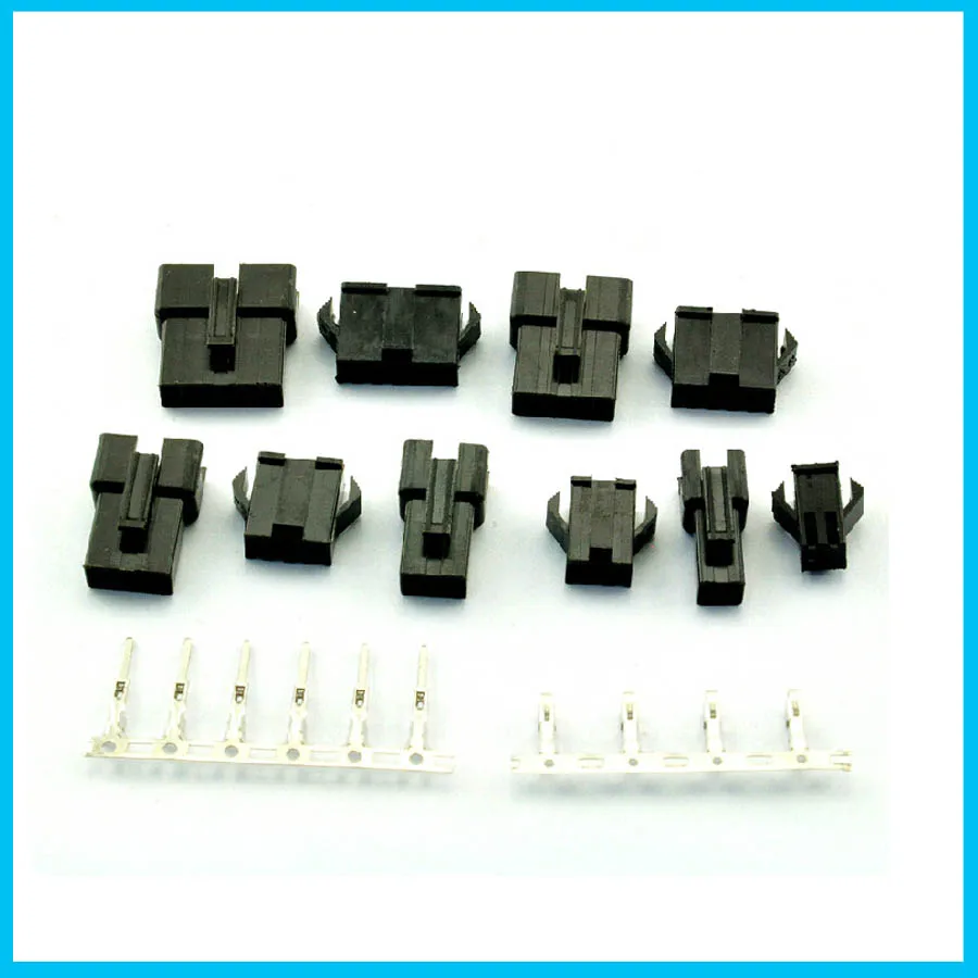 10-Sets-JST-2-54mm-SM-6-Pin-6-Way-Multipole-Connector-plug-With ...
