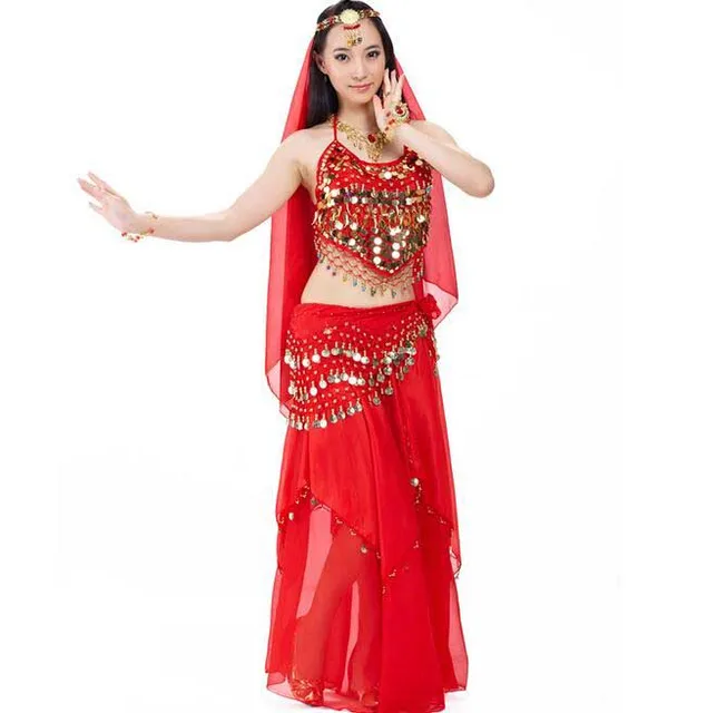 Bellydance Costume Bollywood Dance Set Oriental Clothing Female Indian