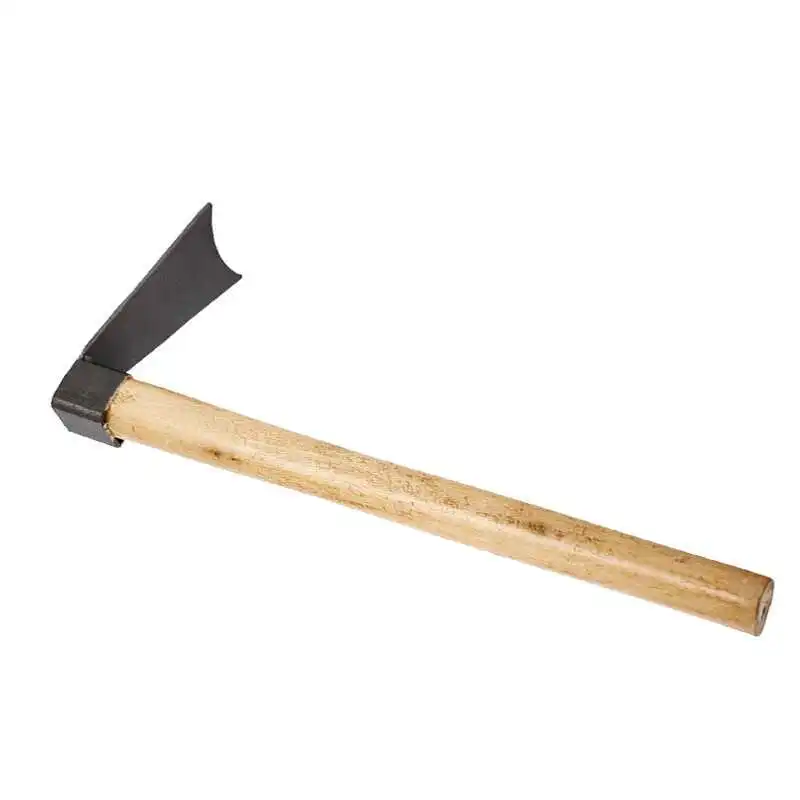 Portable Hand Tool Hoe with Wooden handle Steel Digger Excavator Garden ...