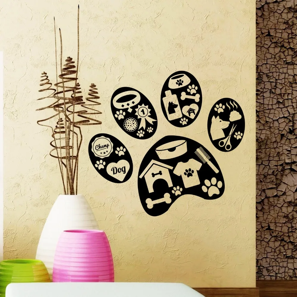 Pets-Animal-Footprints-Home-Decor-Living-Room-Bedroom-Decals-Wall ...