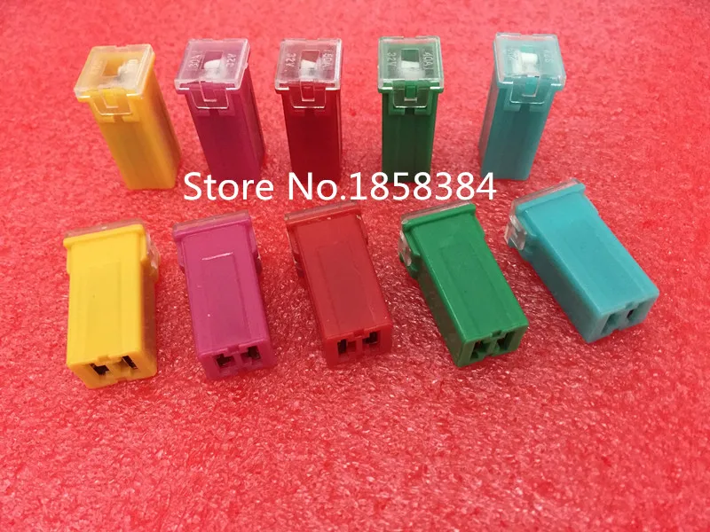 10PCS Car Straight Female Terminals Link PAL Fuse Blade Fuses 20A 30A ...