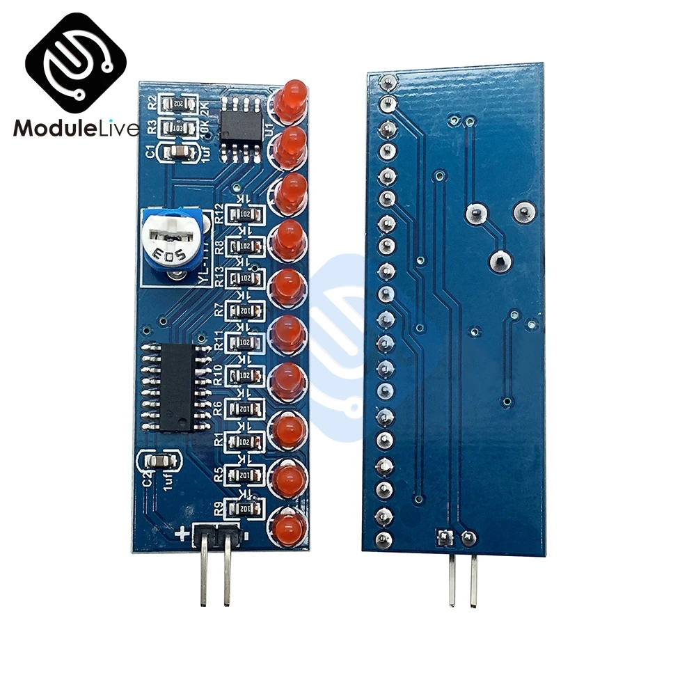 NE555 CD4017 Running LED Flow Light Electronic Production Suite Board ...
