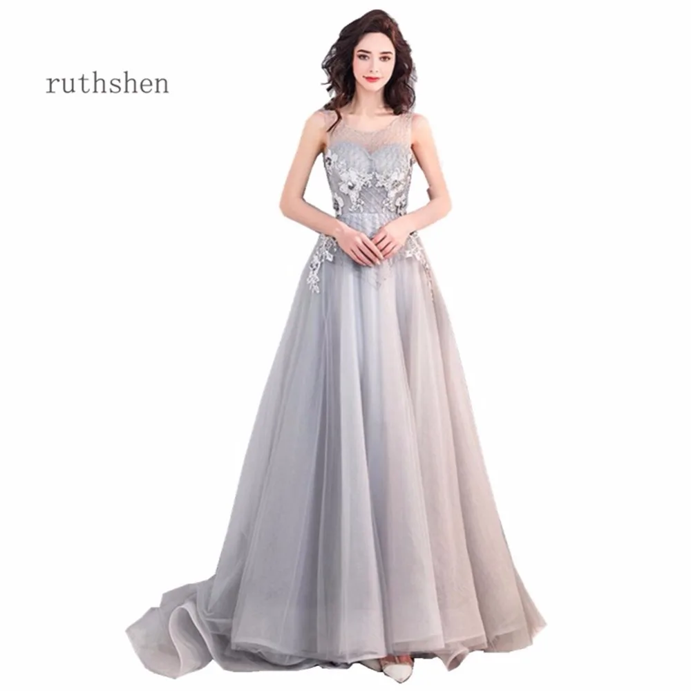 ruthshen 2018 Elegant Long Prom Dresses Fashion Beaded Lace Pattern ...