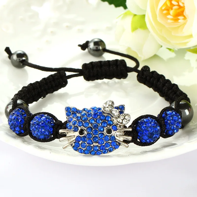 Handmade Cute Children Cat Hello Kitty Bracelet for Kids Girls Boys ...