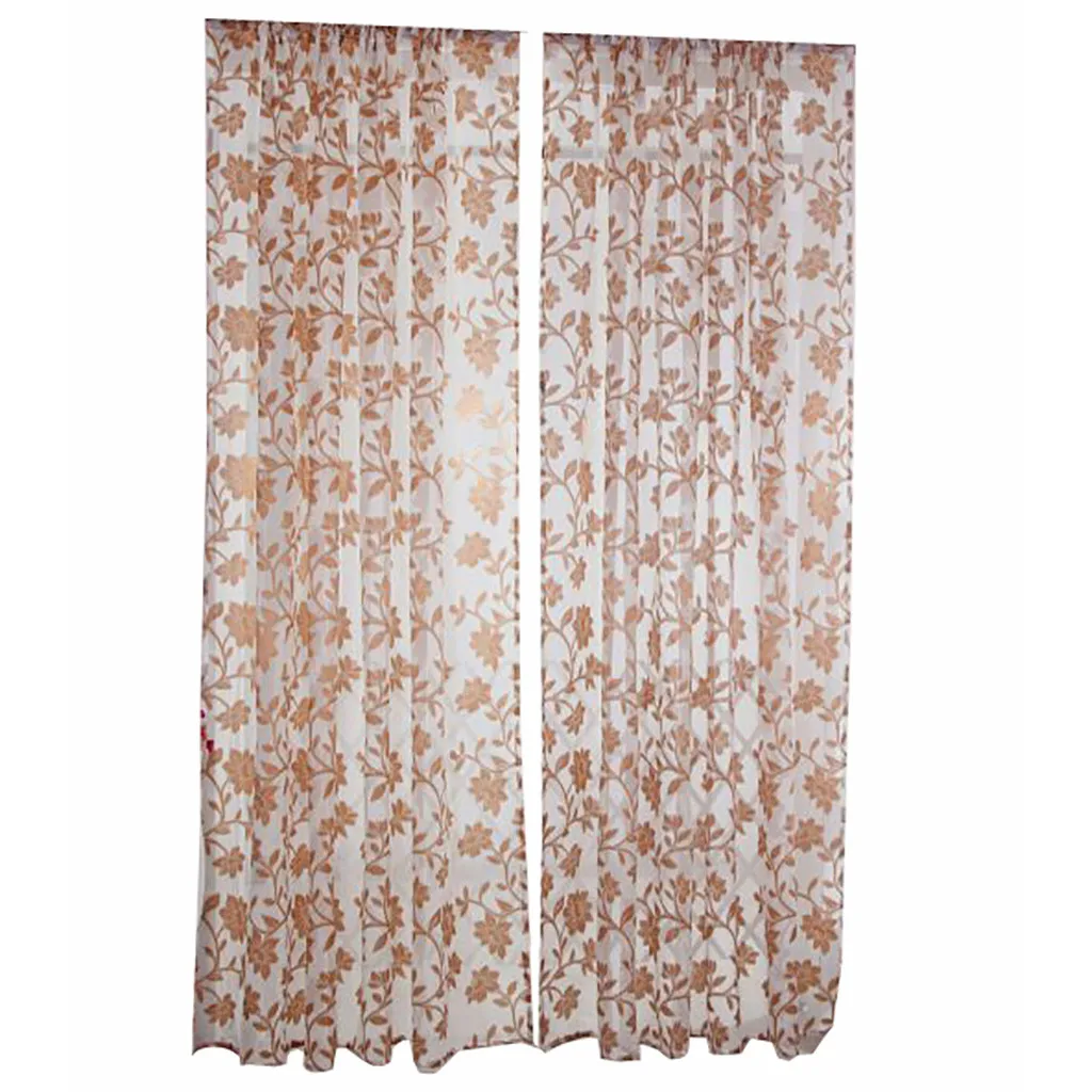 Rideau Double fleurs Lotus coupé perforé moderne | Pour traitement de ...