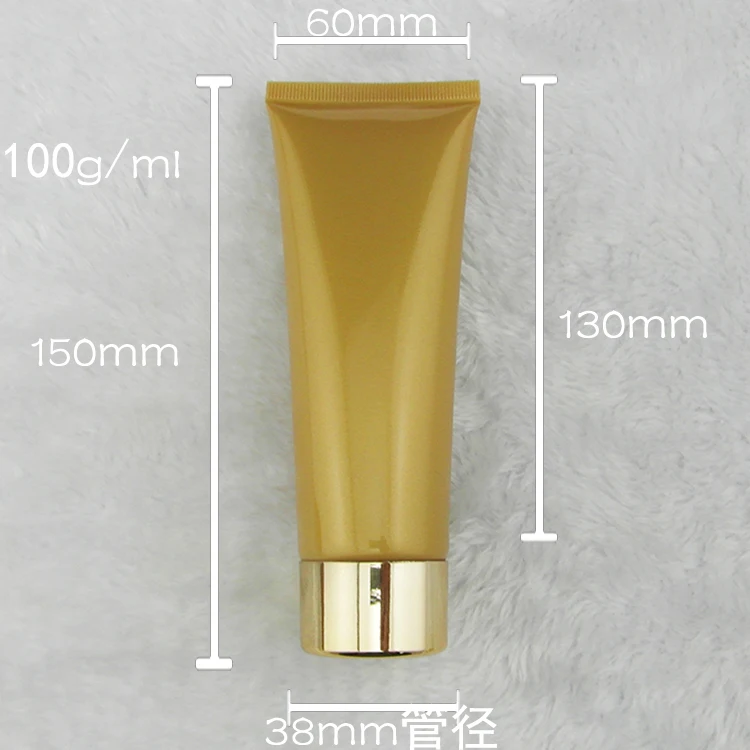100ML Golden Tube With Golden Cap For Luxury Cosmetic Packaging|cap ...