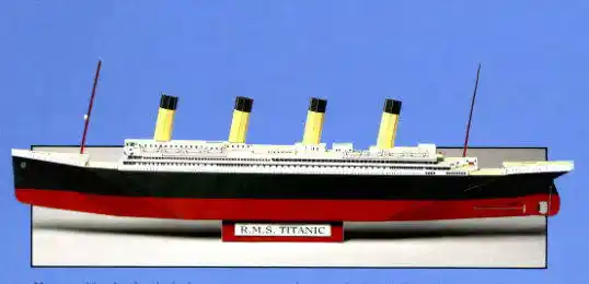 Titanic Paper Model 1:1200 Scale 9 Inches In Length DIY Papercraft Toy ...