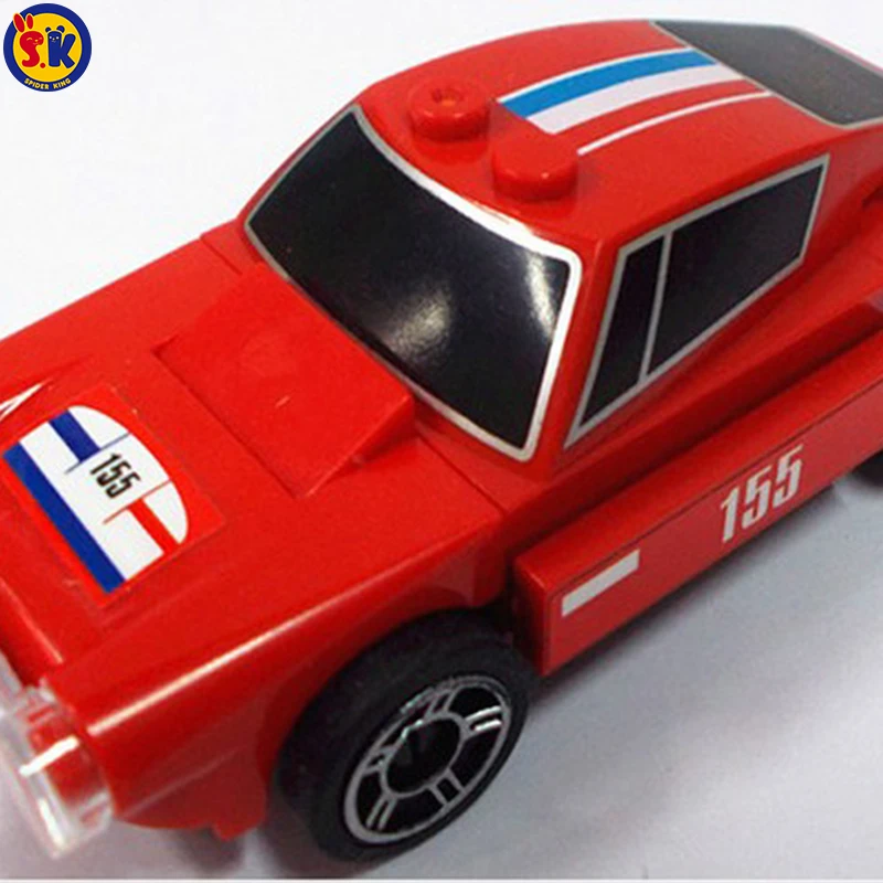 SK Popular Promotion Red Racing Pull back Red Car Blocks Bricks Toys ...