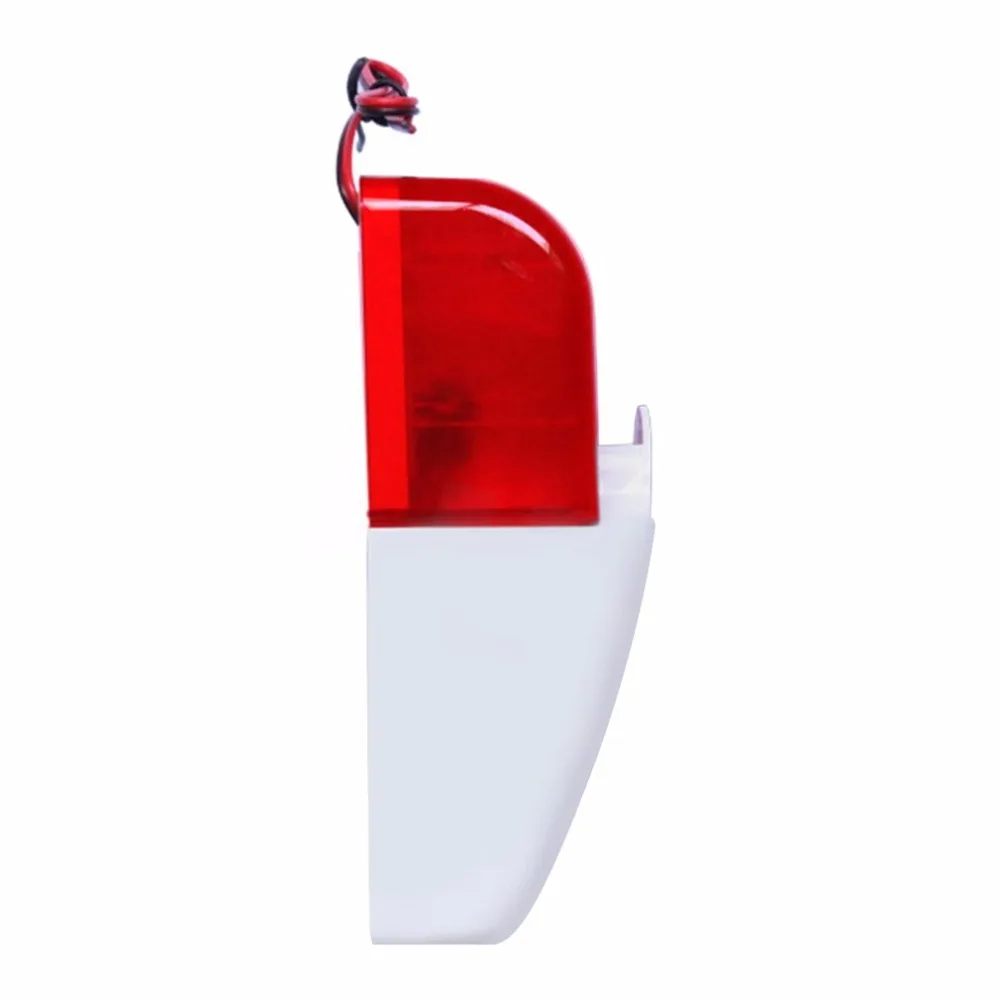 Wired Strobe Siren Practical Alarm Strobe 12V Flashing Red Light Sound ...