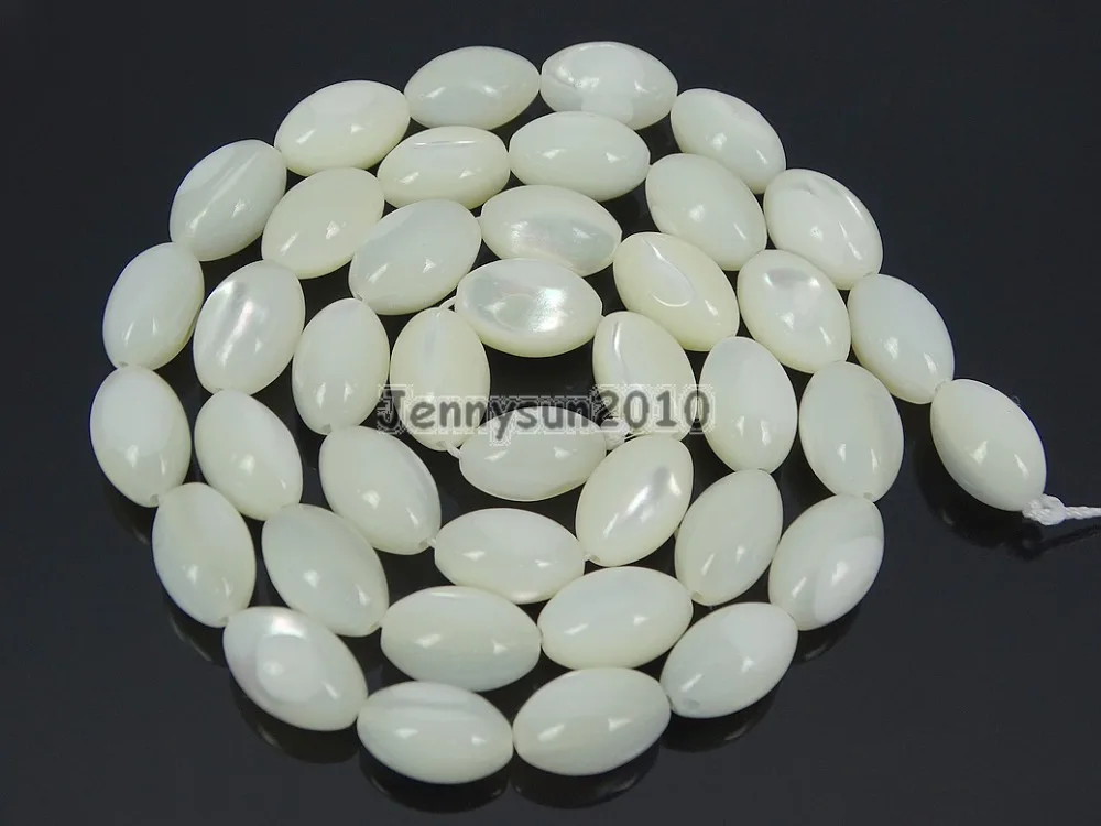 Natural White Mother Of Pearl MOP Stones 7x10mm Rice Loose Beads 15 ...
