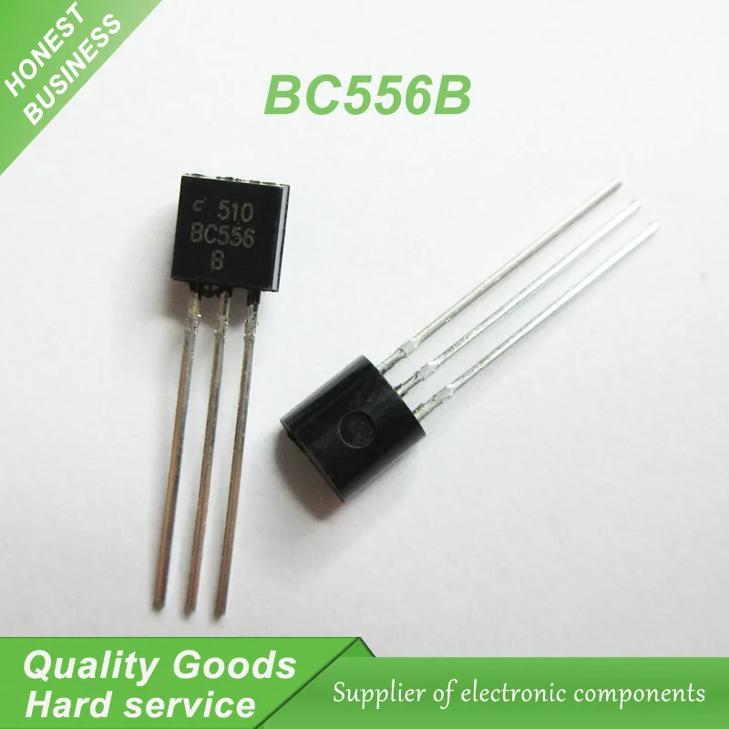 100pcs BC556B BC556 TO 92 Bipolar Transistors BJT PNP 65V 100mA HFE/450 ...