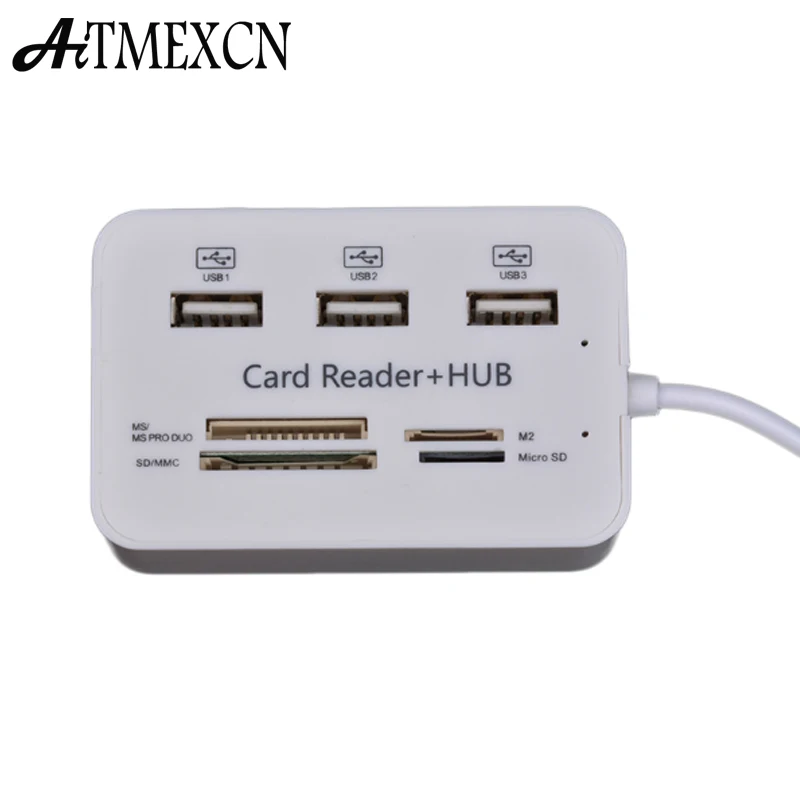 Combo USB Card Reader Multi in 1 USB HUB 3 Port Support For SD Card,MMC ...