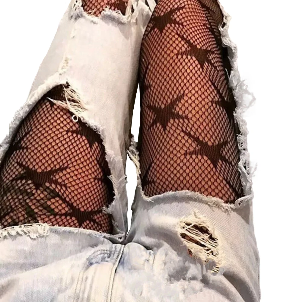 Aliexpress.com : Buy Fashion Cool Women Fishnet Pantyhose Stars Printed ...
