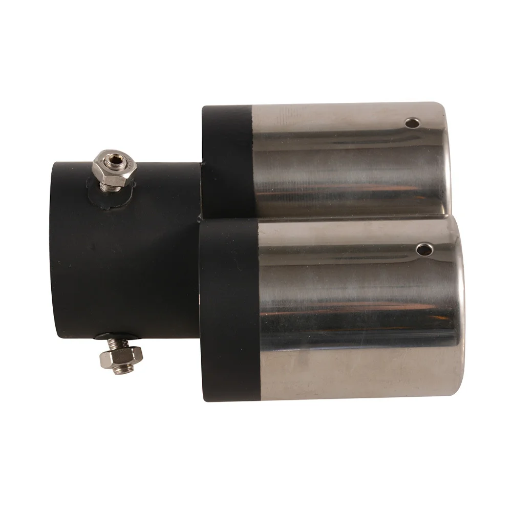 Stainless Steel Exhaust Pipe Car Straight Dual Tail Pipes Silver Color ...