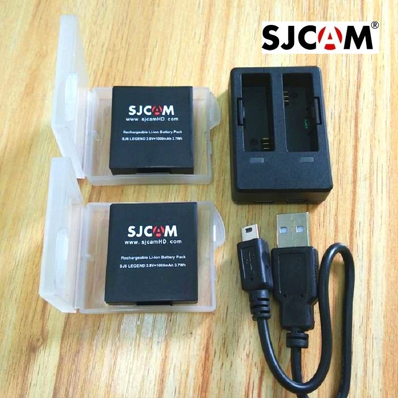 SJCAM Accessories Original SJ6 Batteries Rechargable Battery Dual ...