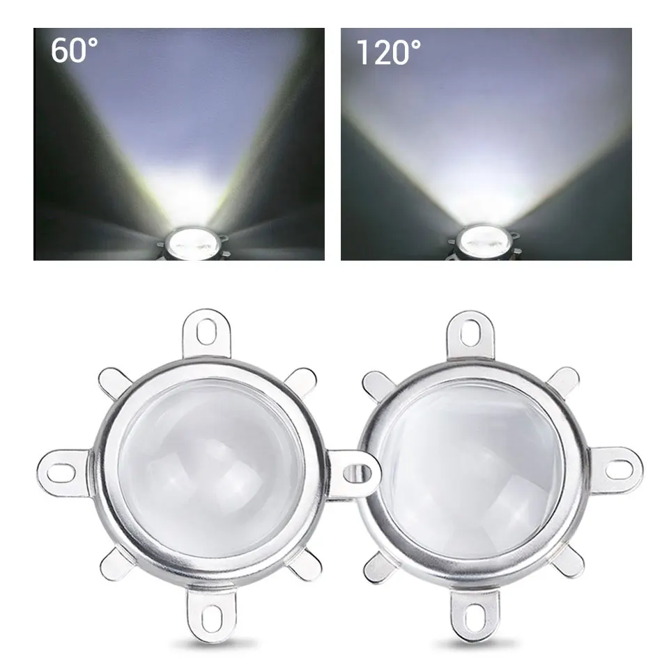 【VisioN Shop】LED Lens Reflector 44mm 60 120 Degree COB LED Chip Lamp ...