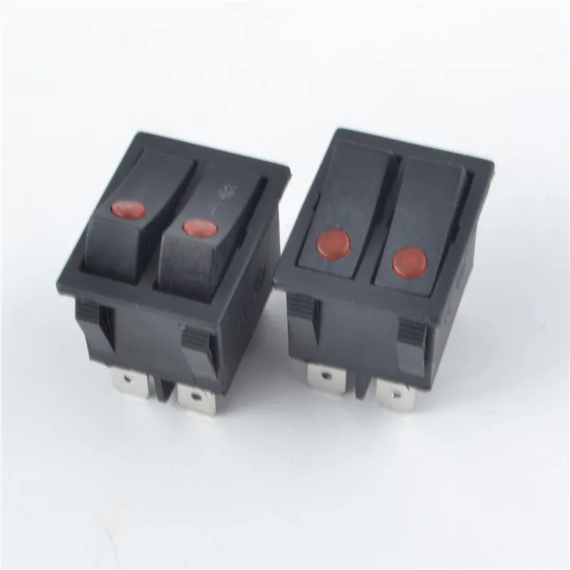 5pcs Power Push Button Switch 6PINS 2 Position On OFF Double Rocker ...