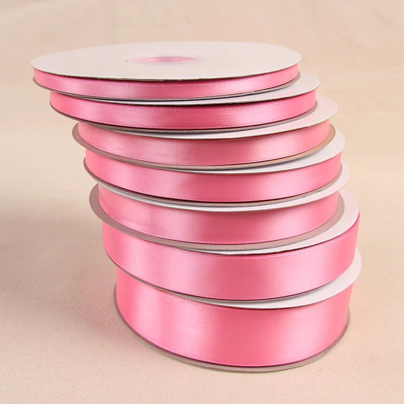 High Quality (91 meters/lot) 6mm 38mm Peach color Silk Satin Ribbon ...
