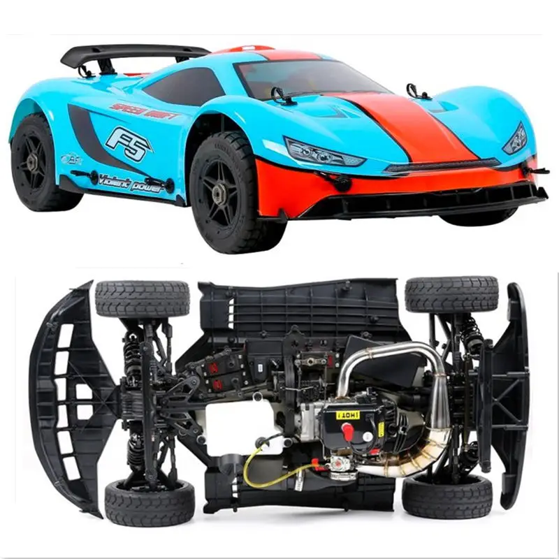 1/5 스케일 ROVAN ROFUN F5 36CC 2T 가솔린 엔진 3 PCS 40KG 서보 4WD RC 드리프트 플랫 카 ...