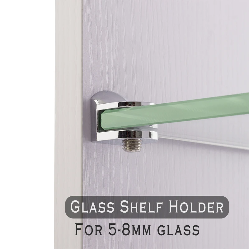 Zinc Alloy material Chrome color 5-8mm glass shelf support Heavy Duty ...