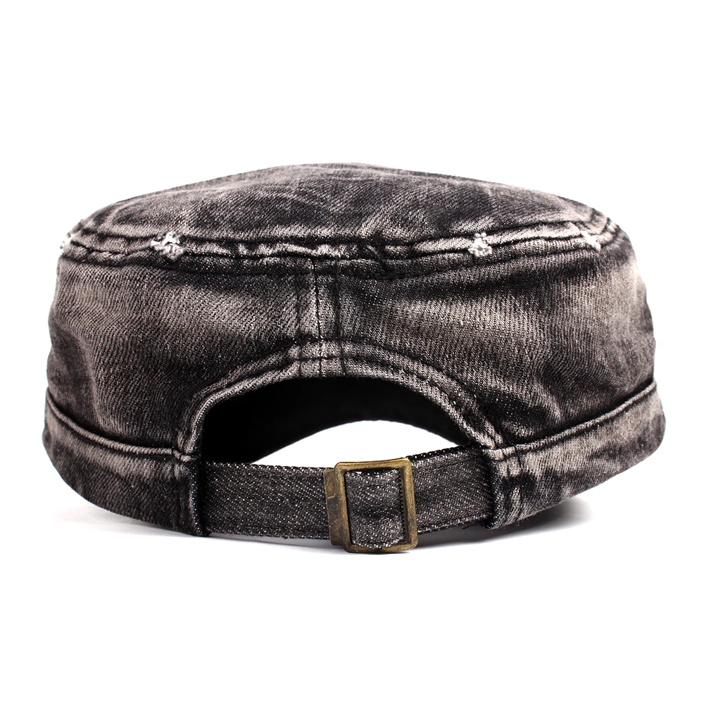 Difanni Casual Cadet Baseball Cap Adjustable Washed Denim Cotton Hat ...