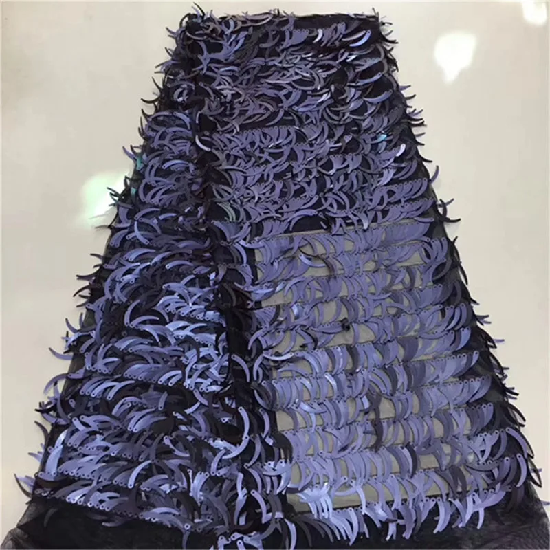 2019 New Design Francês Africano Bordado Tecido de Renda Líquida de ...