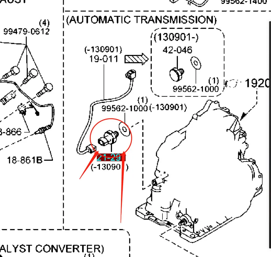 This automatic transmission oil pressure switch/sensor for mazda 3 BL ...