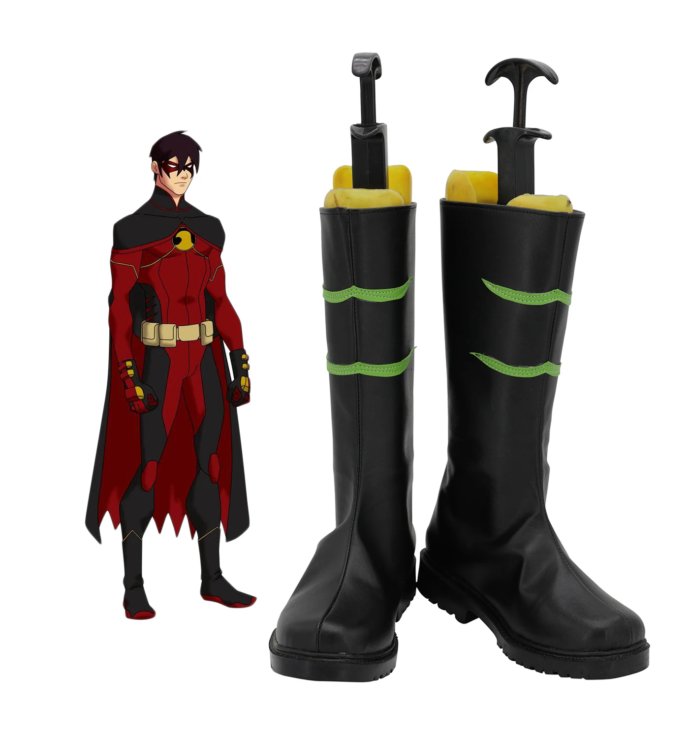 Justice League Red Robin Tim Drake Cosplay Boots - AllCosplay.com