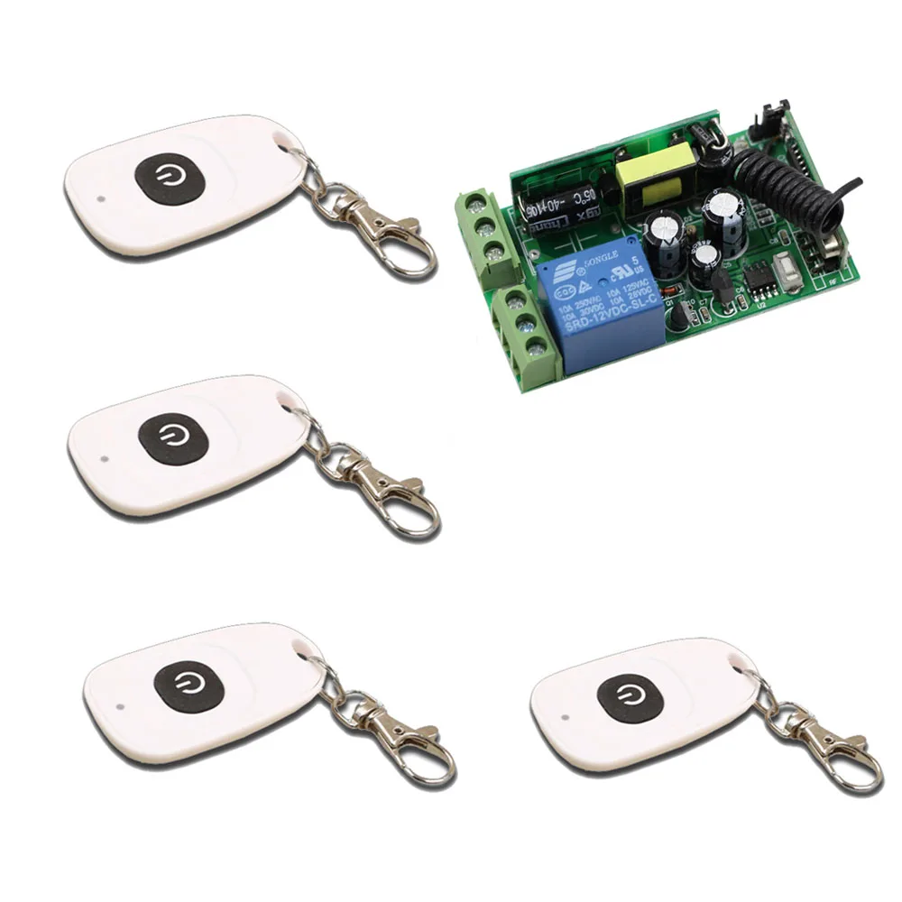 Wide Voltage 85 250V AC 1CH RF Wireless Remote Control System Radio ...