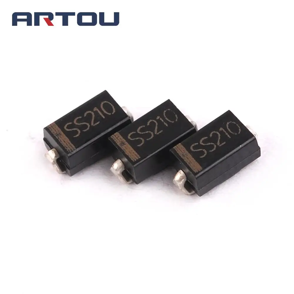 100pcs Ss210 Smd Schottky Barrier Rectifier Diode 2a 100v Do-214aa Smd ...